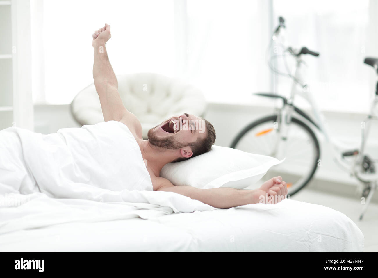 Happy day positivity waking up hi-res stock photography and images - Alamy