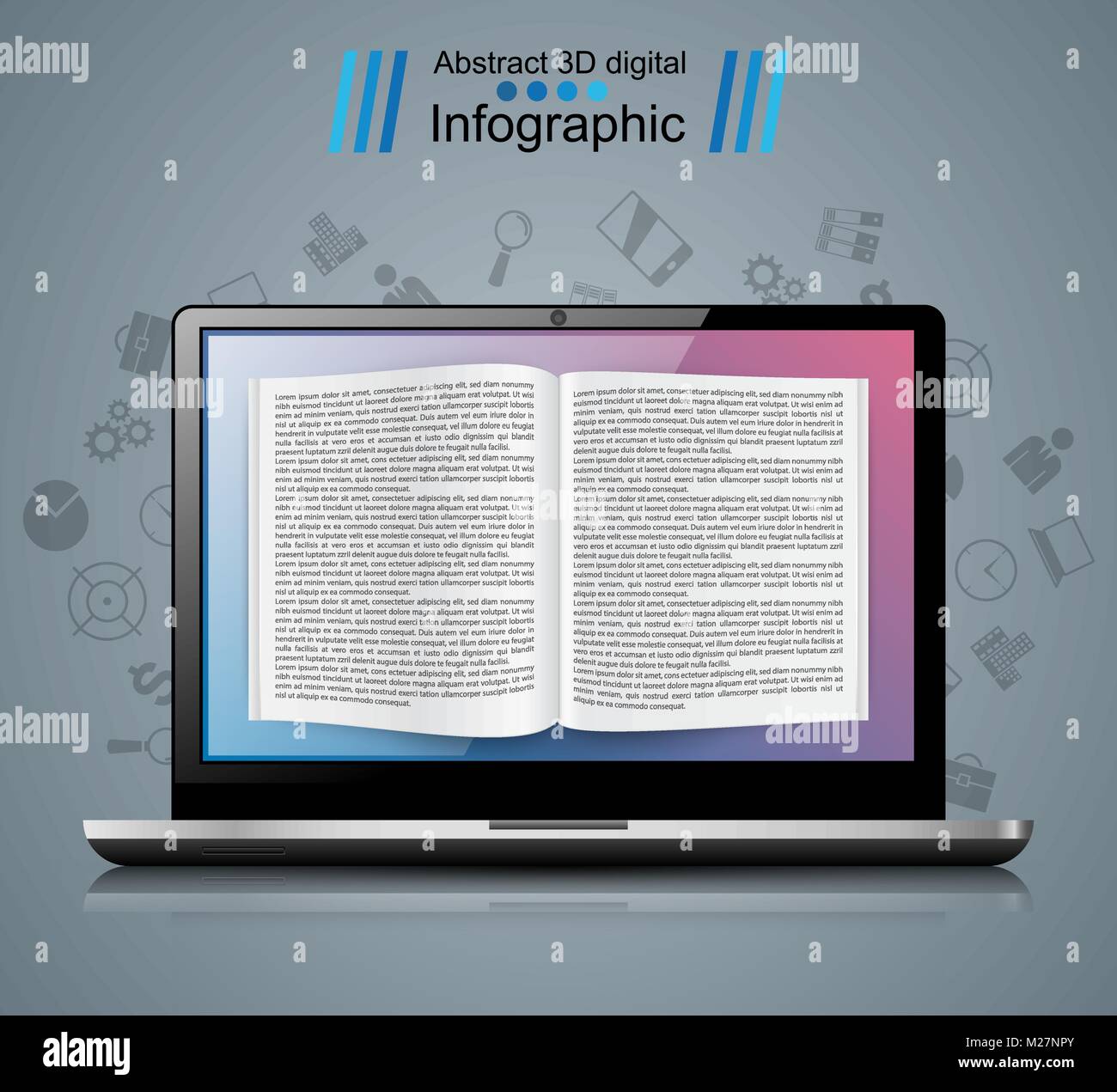 Notebook mockup open template Stock Vector Images - Alamy