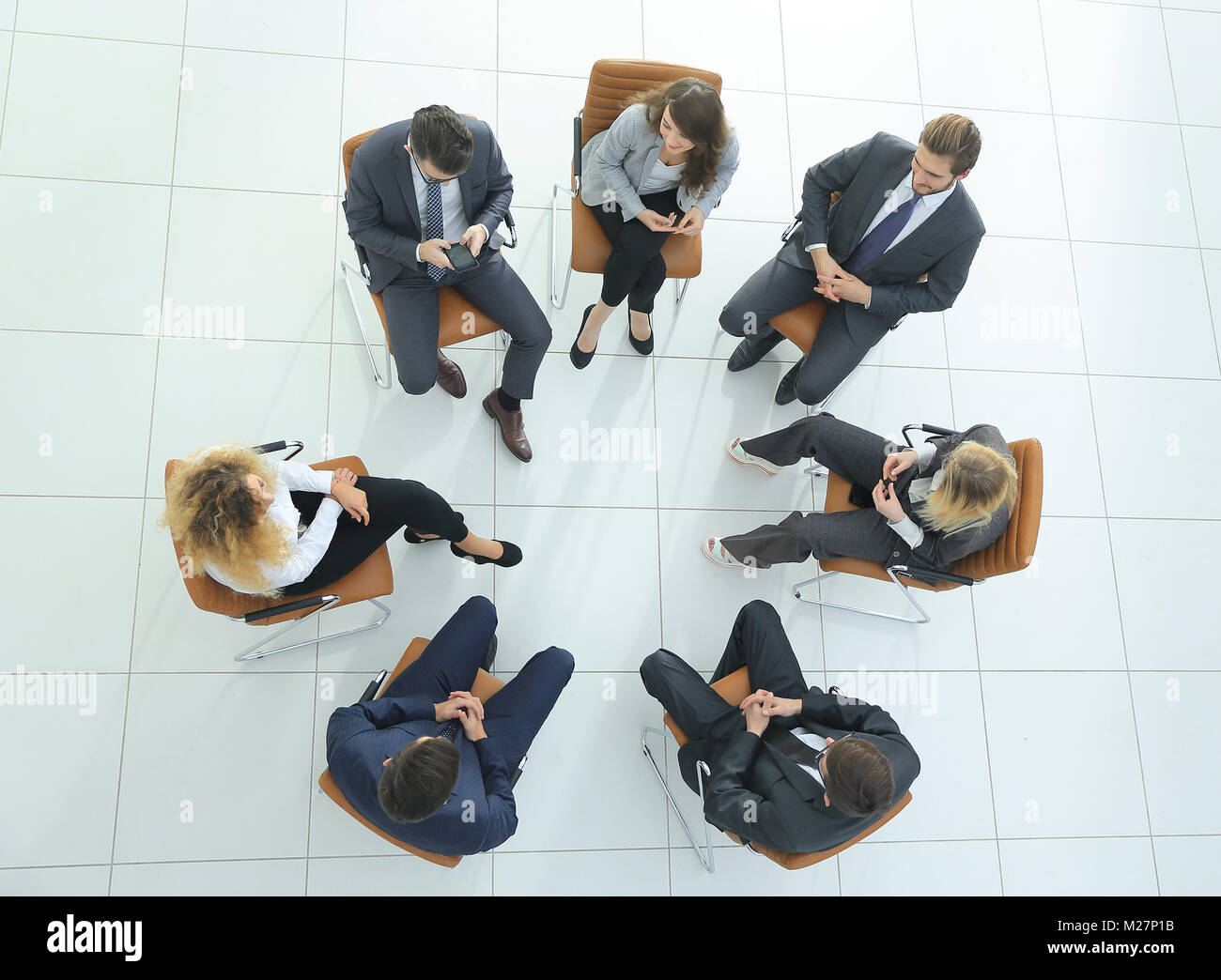 business team before the meeting Stock Photo - Alamy
