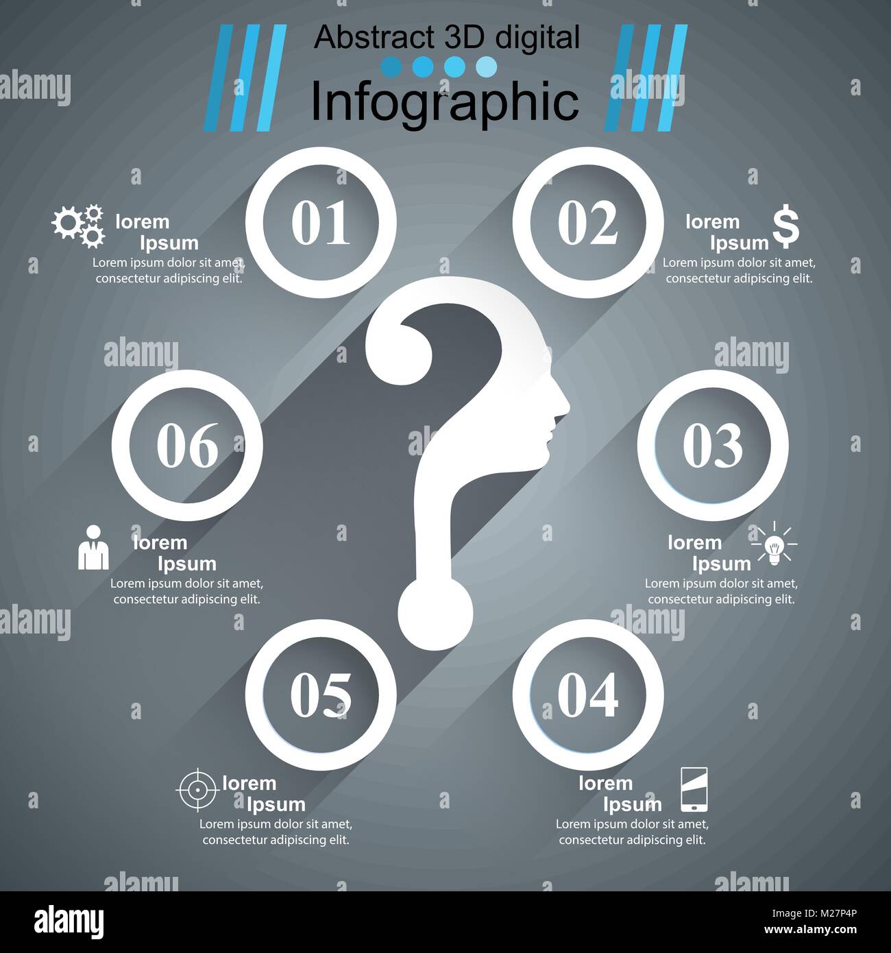 Question, head - business infographic Stock Vector Image & Art - Alamy
