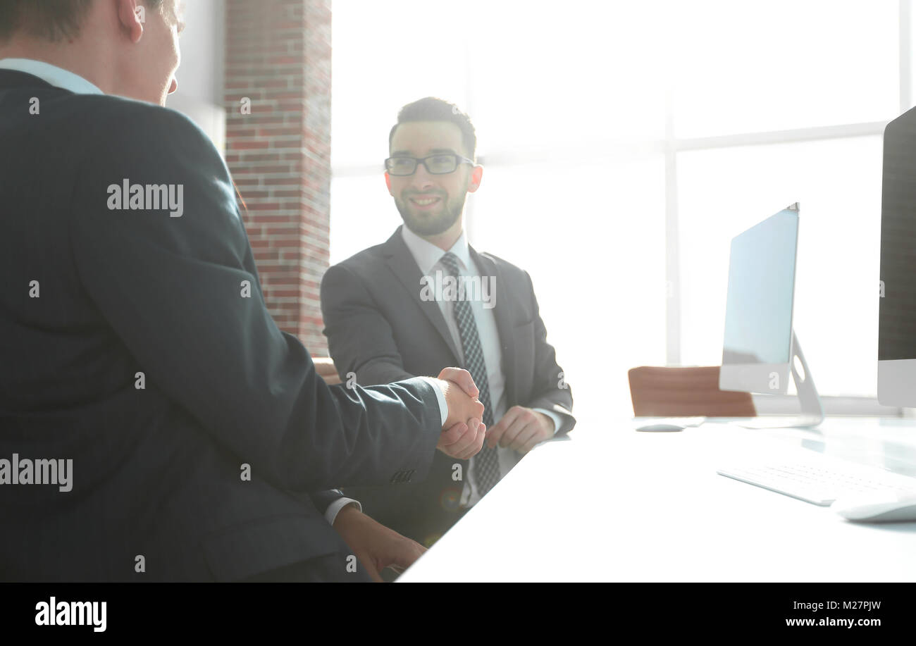 business handshake . photo with copy space Stock Photo - Alamy