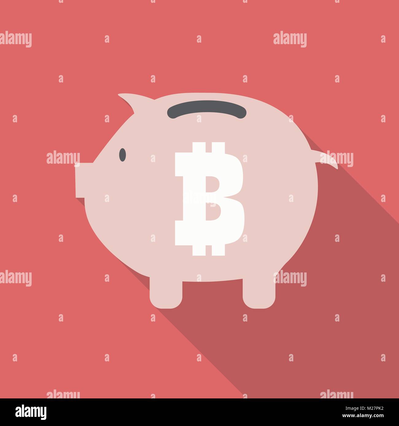 Bitcoin piggy bank. Vector illustration Stock Vector Image & Art - Alamy
