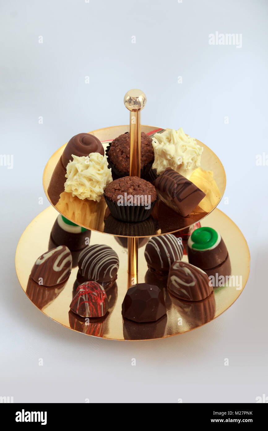 Assortment Chocolate Platter Stock Photo - Alamy