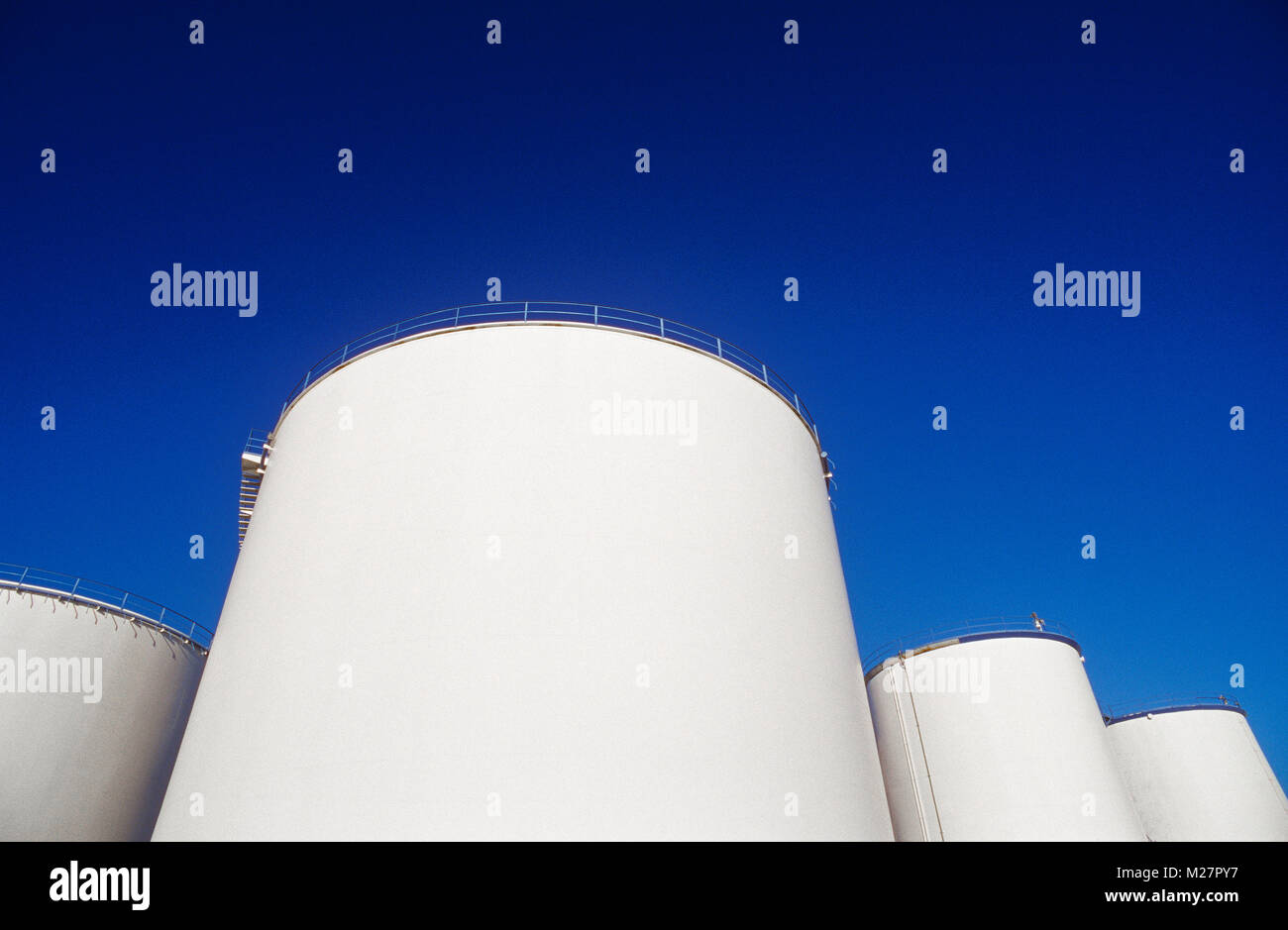 Large industrial-sized storage tanks for water and other liquids Stock ...