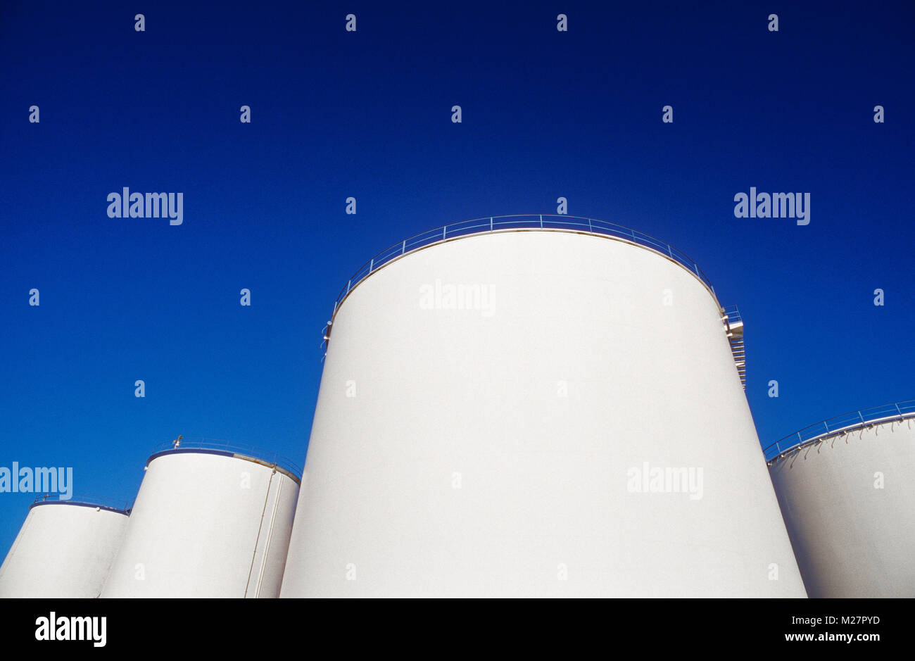 Large industrial-sized storage tanks for water and other liquids Stock ...