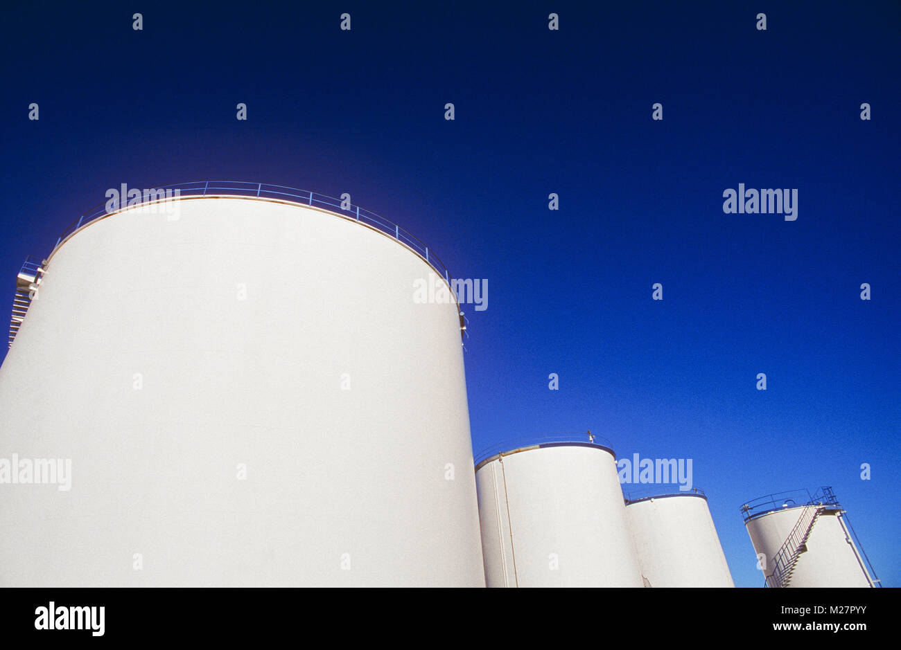Large industrial-sized storage tanks for water and other liquids Stock ...