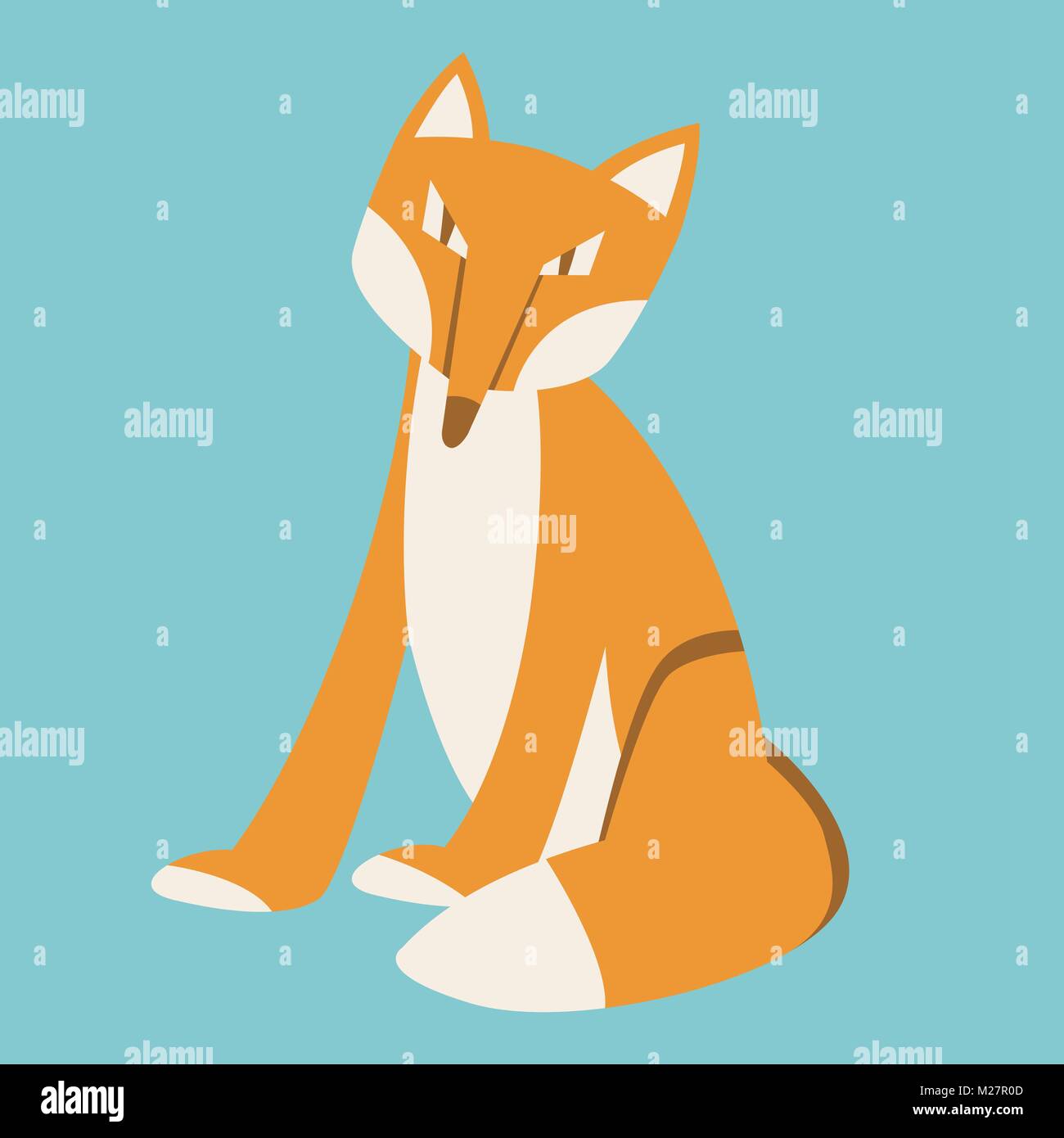 Side profile red fox vulpes Stock Vector Images - Alamy