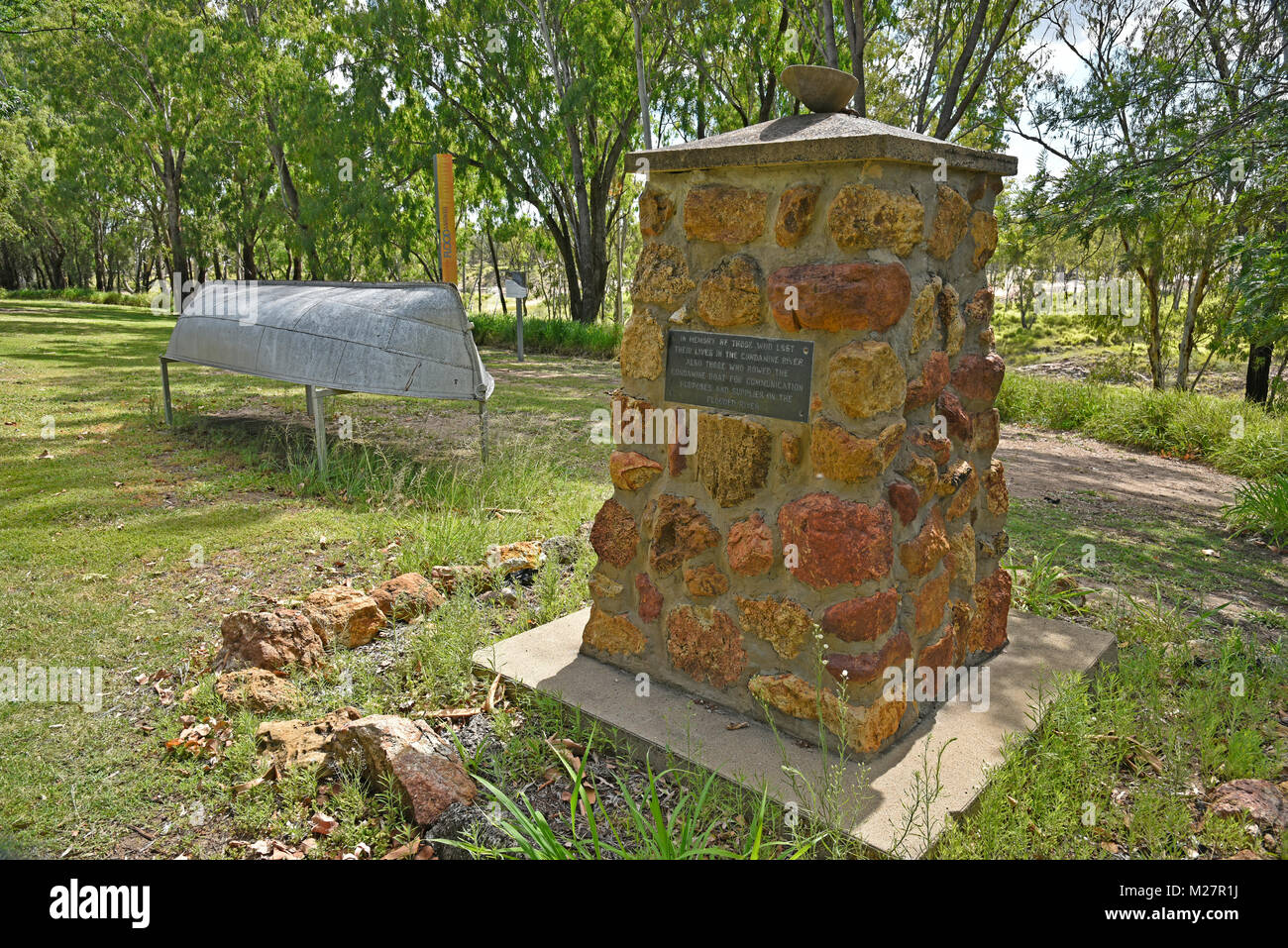memorial to the floods that destroyed the small outback town of ...