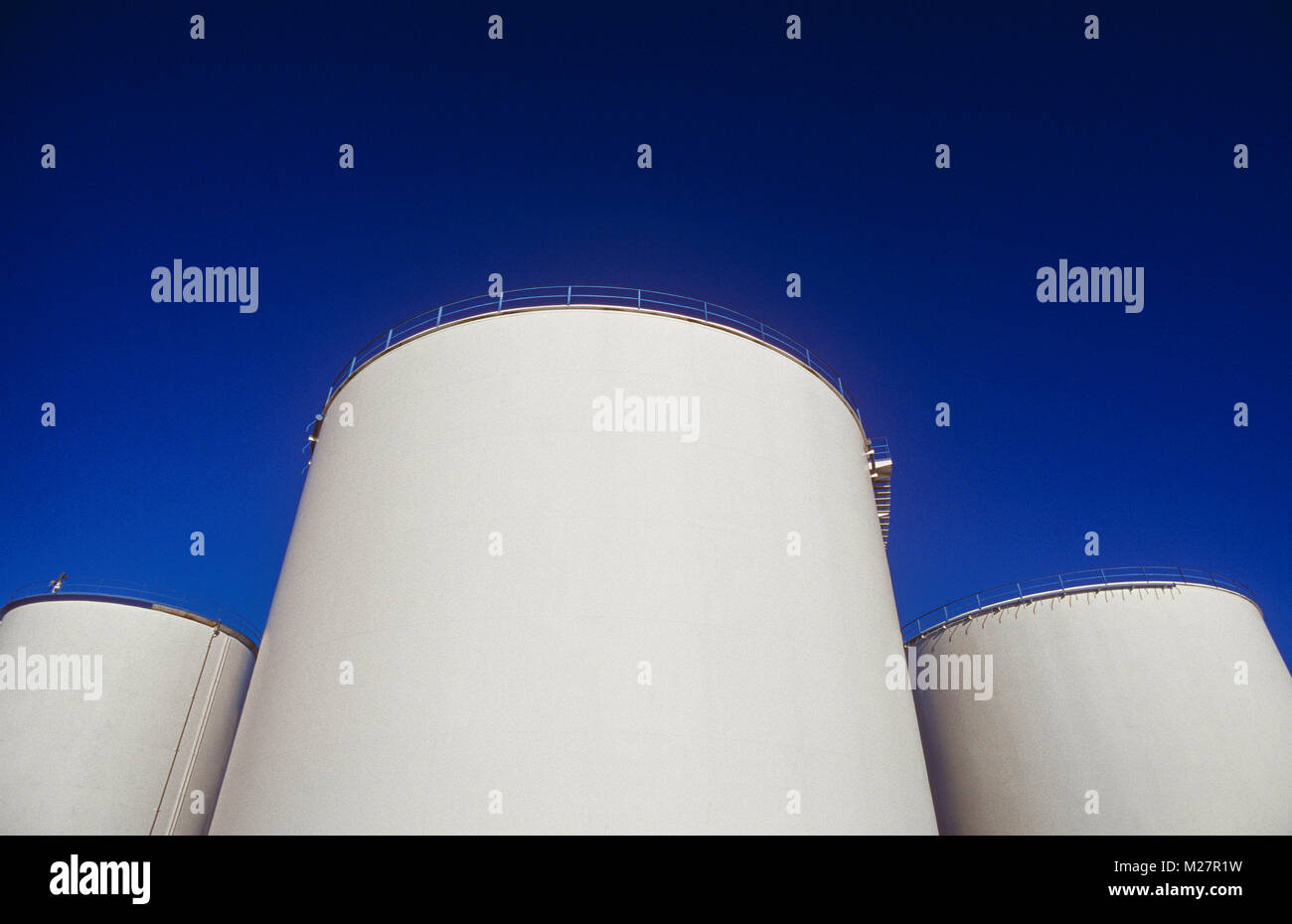 Large industrial-sized storage tanks for water and other liquids Stock ...