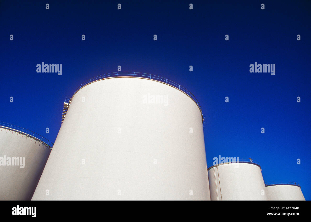 Large industrial-sized storage tanks for water and other liquids Stock ...