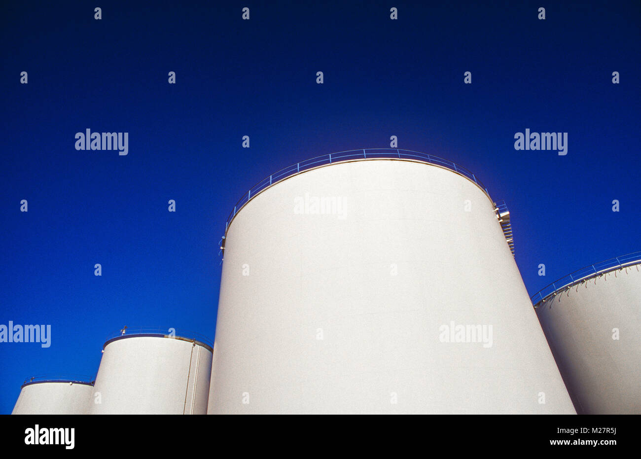 Large industrial-sized storage tanks for water and other liquids Stock ...