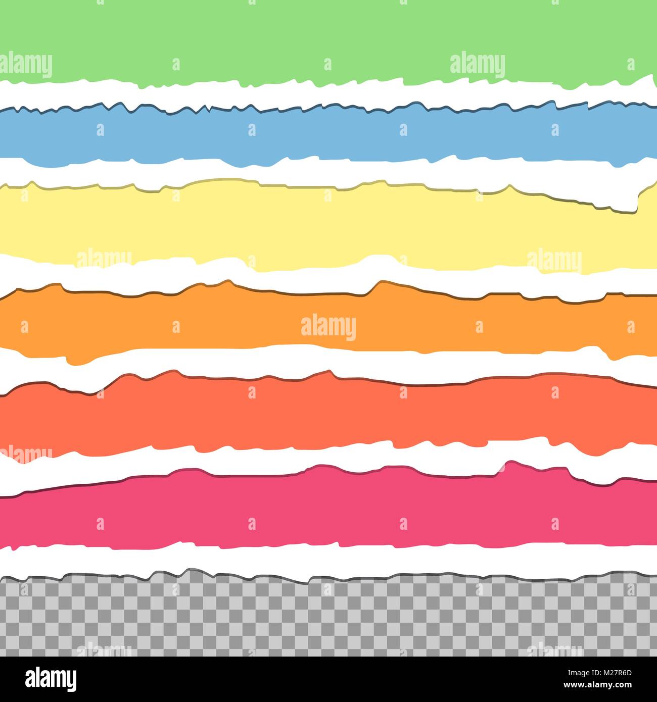 Paper cut edges set hi-res stock photography and images - Alamy