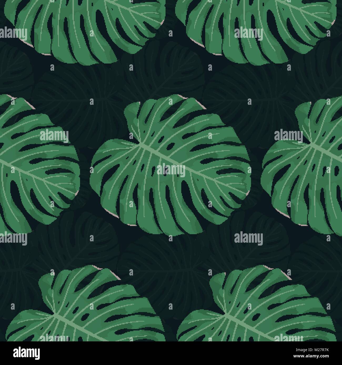 Tropic dark palm foliage Stock Vector Images - Alamy