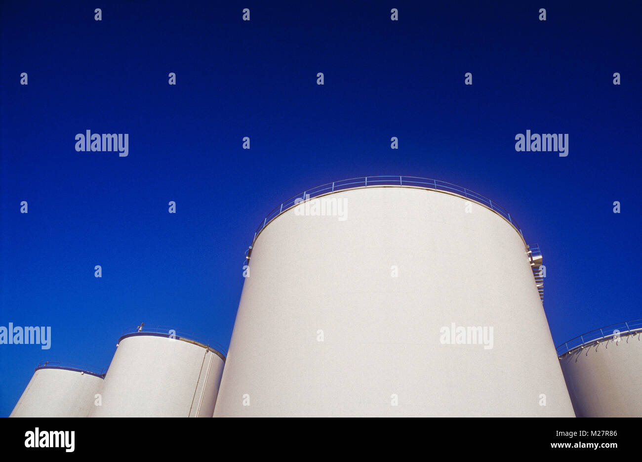 Large industrial-sized storage tanks for water and other liquids Stock ...
