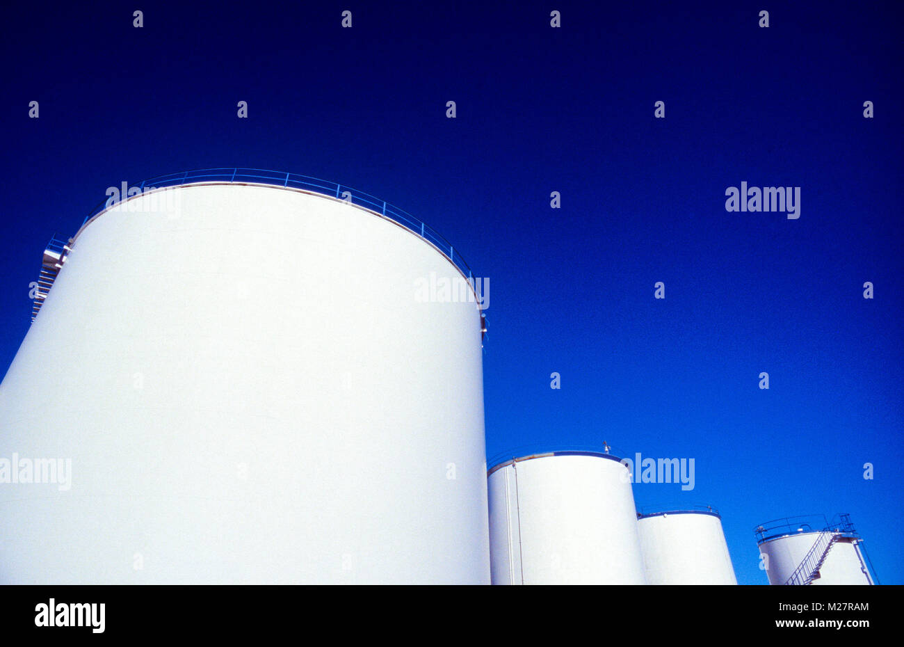 Large industrial-sized storage tanks for water and other liquids Stock ...