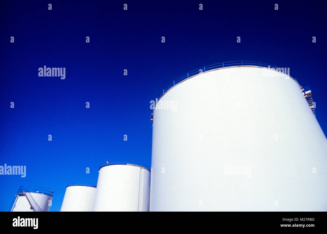 Large industrial-sized storage tanks for water and other liquids Stock ...