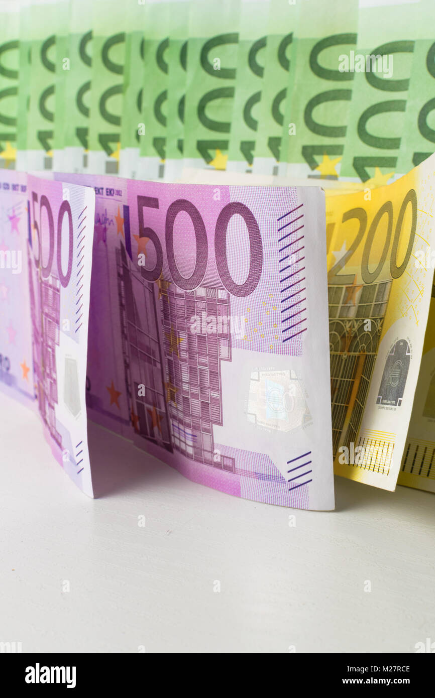 different euros money cash banknotes in background Stock Photo - Alamy