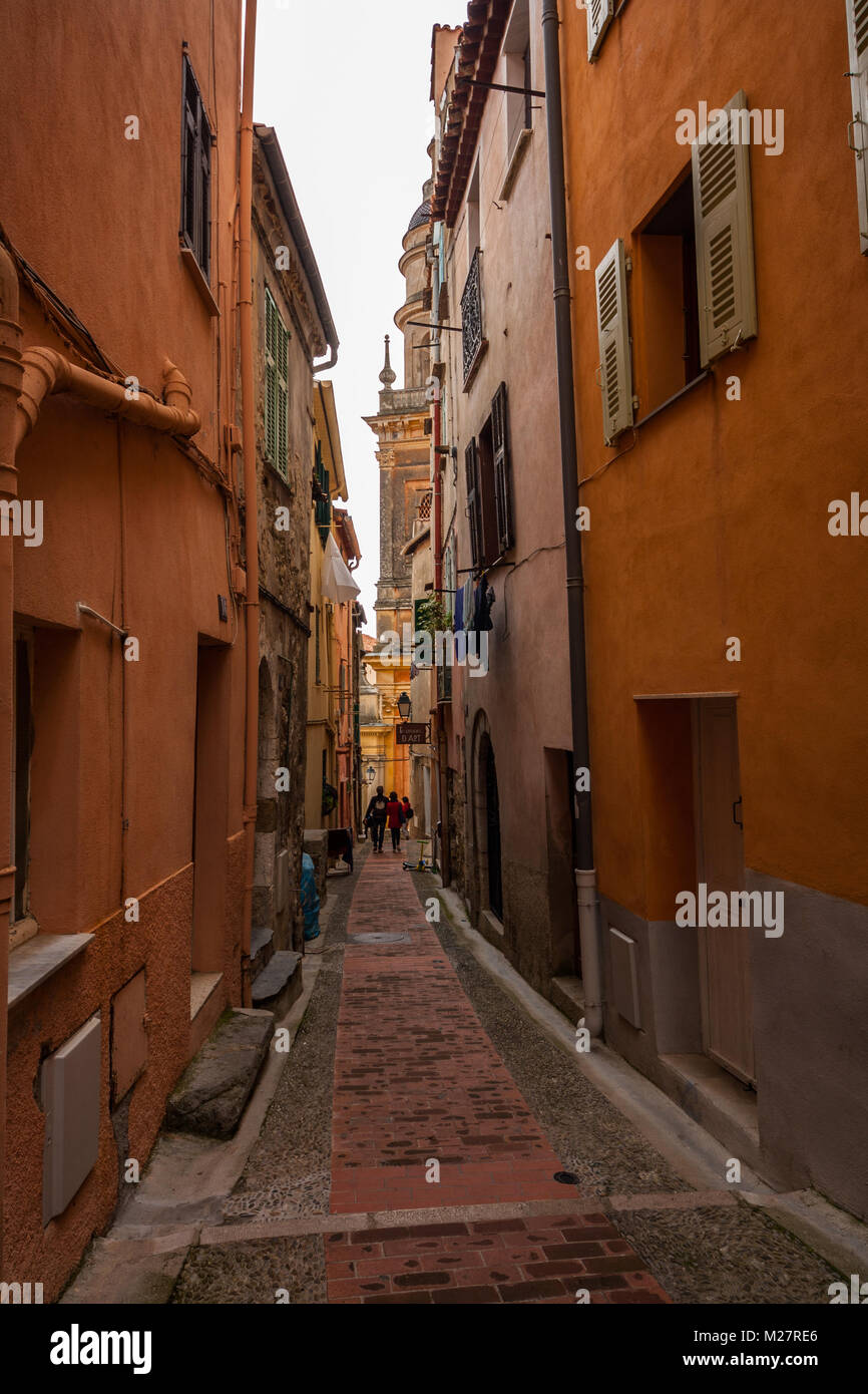 The Old Town of Mentone, Menton, Alpes-Maritimes, Provence-Alpes-Cote d ...
