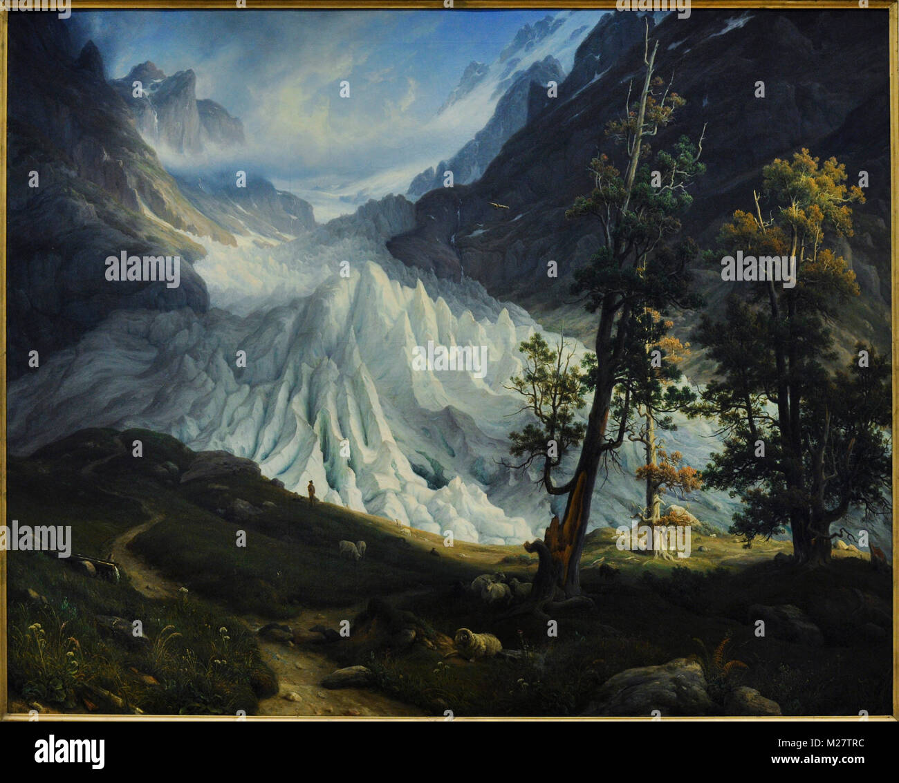 Thomas Fearnley (1802-1842). Norwegian painter. The Grindelwald Glacier ...