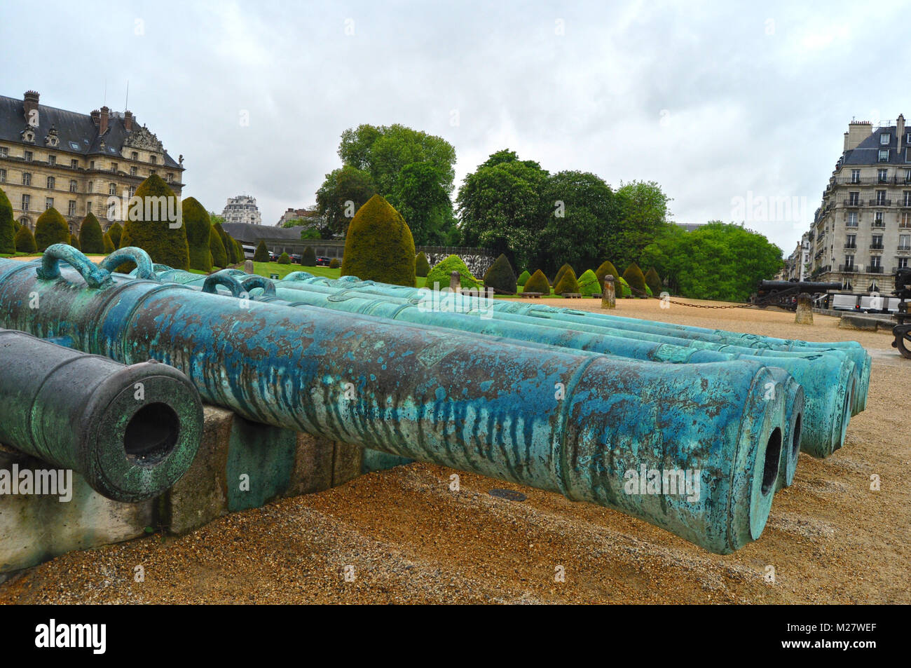 An ancient cannon on Paris, France Stock Photo - Alamy