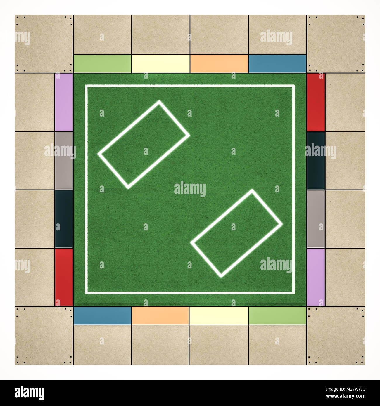 3d illustration of a board game template isolated on white background ...