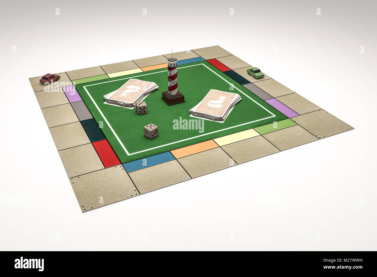 3d illustration of a board game isolated on white background Stock ...