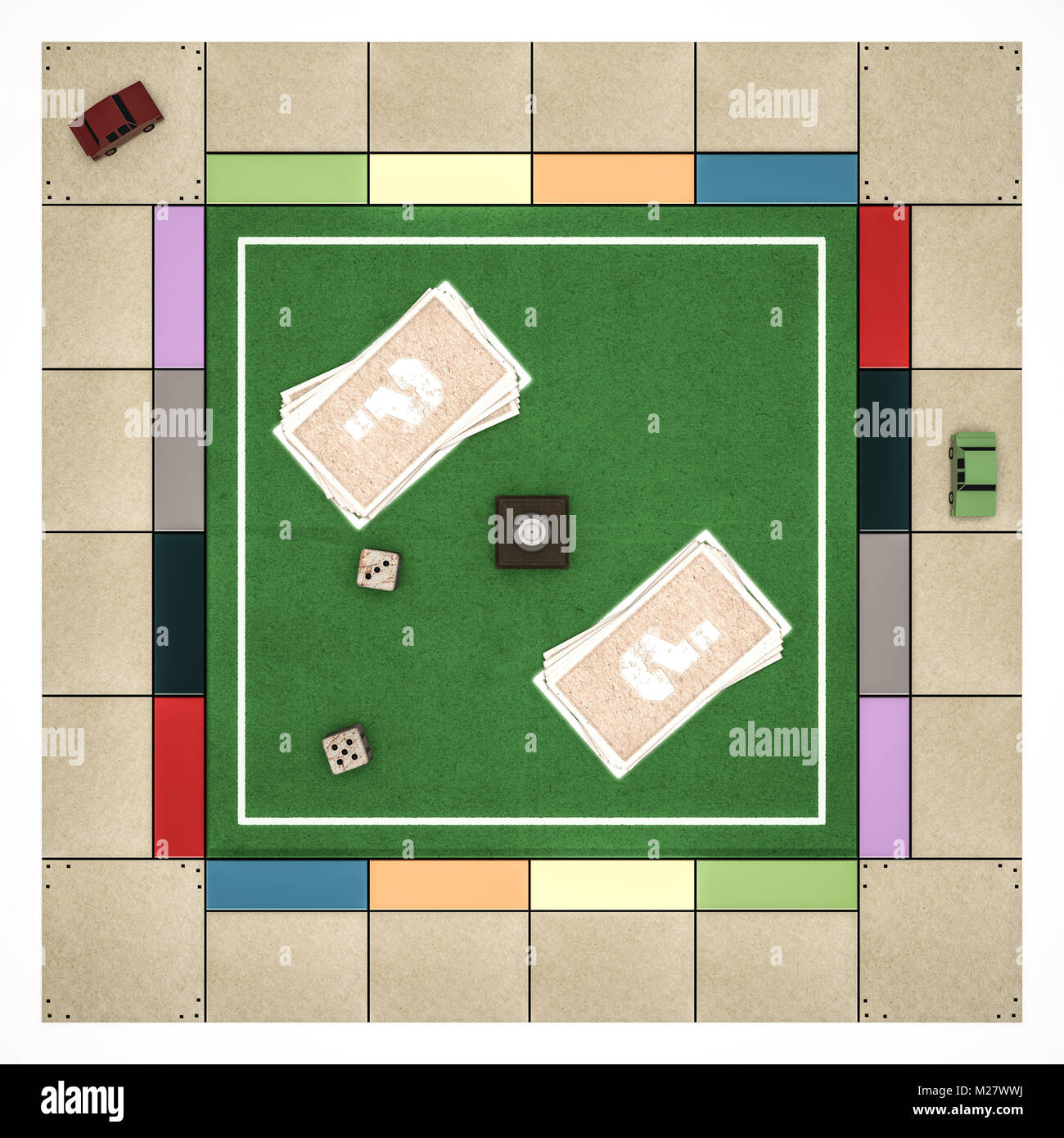 3d illustration of a board game isolated on white background Stock ...