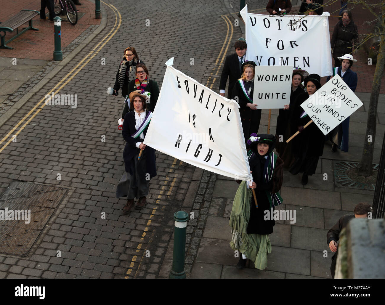 Students from Royal Holloway, University of London re-create a protest ...