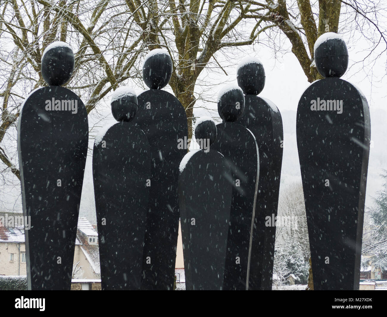 'People' statues (1997) by Olivier Gerval at the Esplanade du château ...