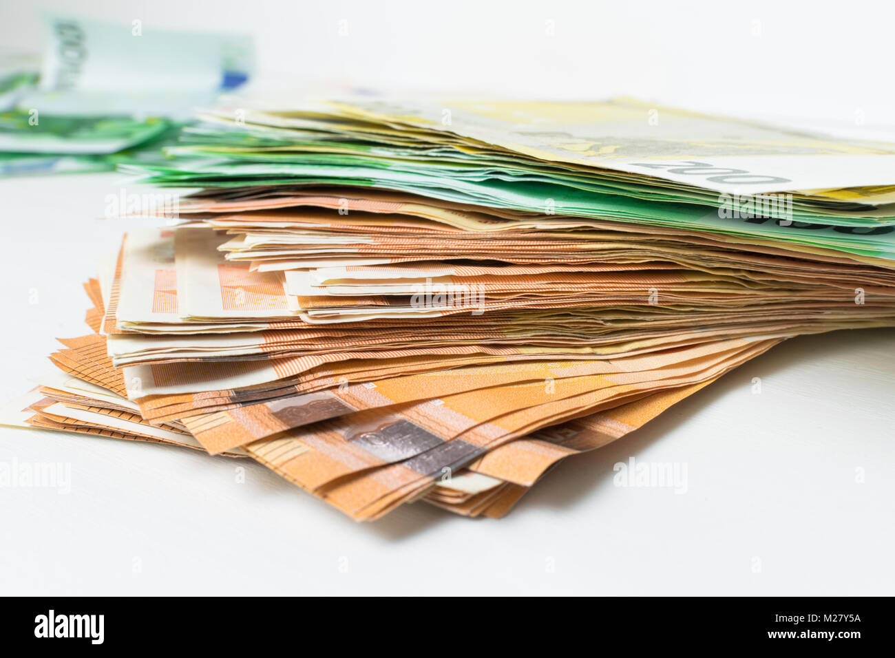 different euros money cash banknotes in background Stock Photo - Alamy