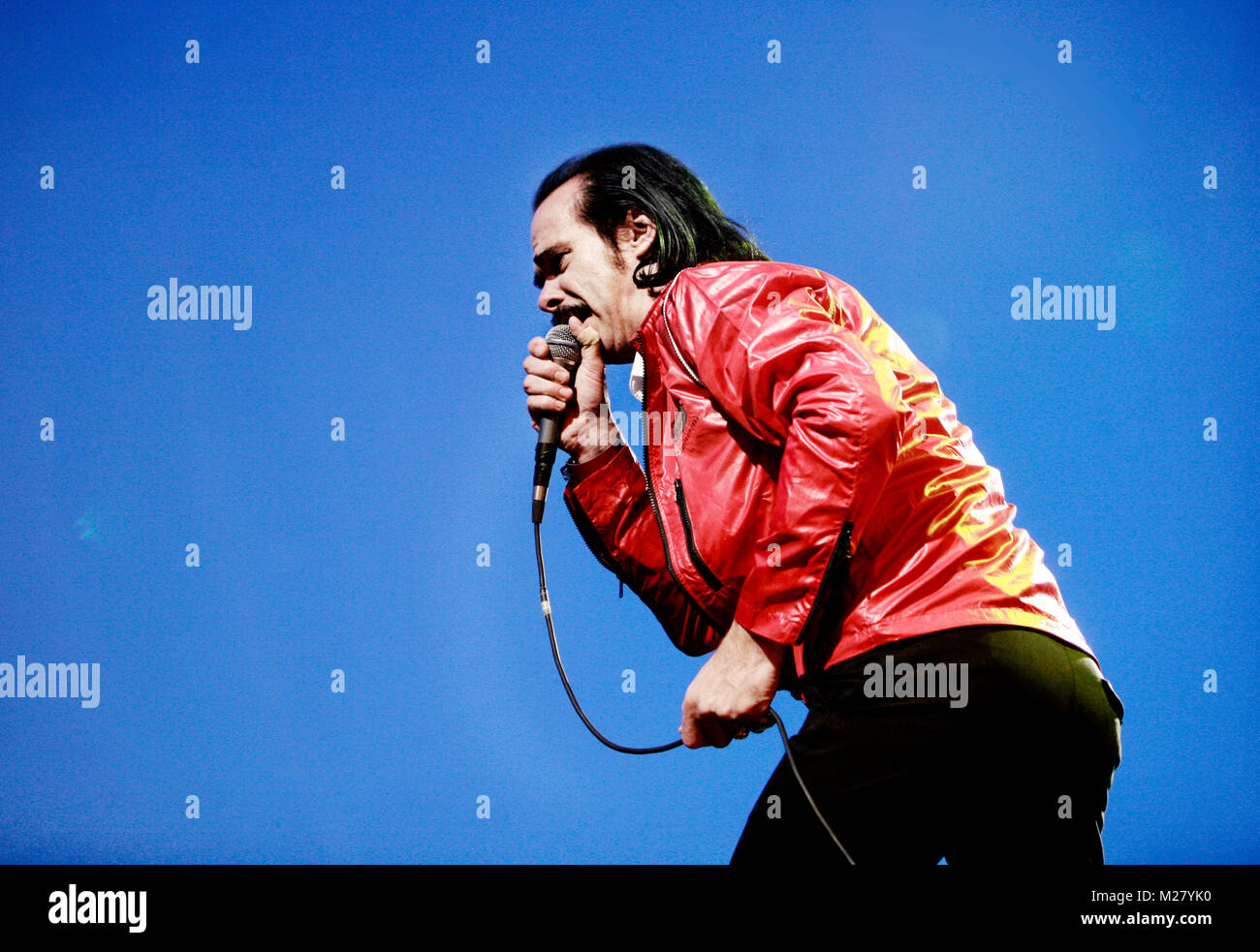 The alternative rock band Grinderman is here pictured with lead singer ...