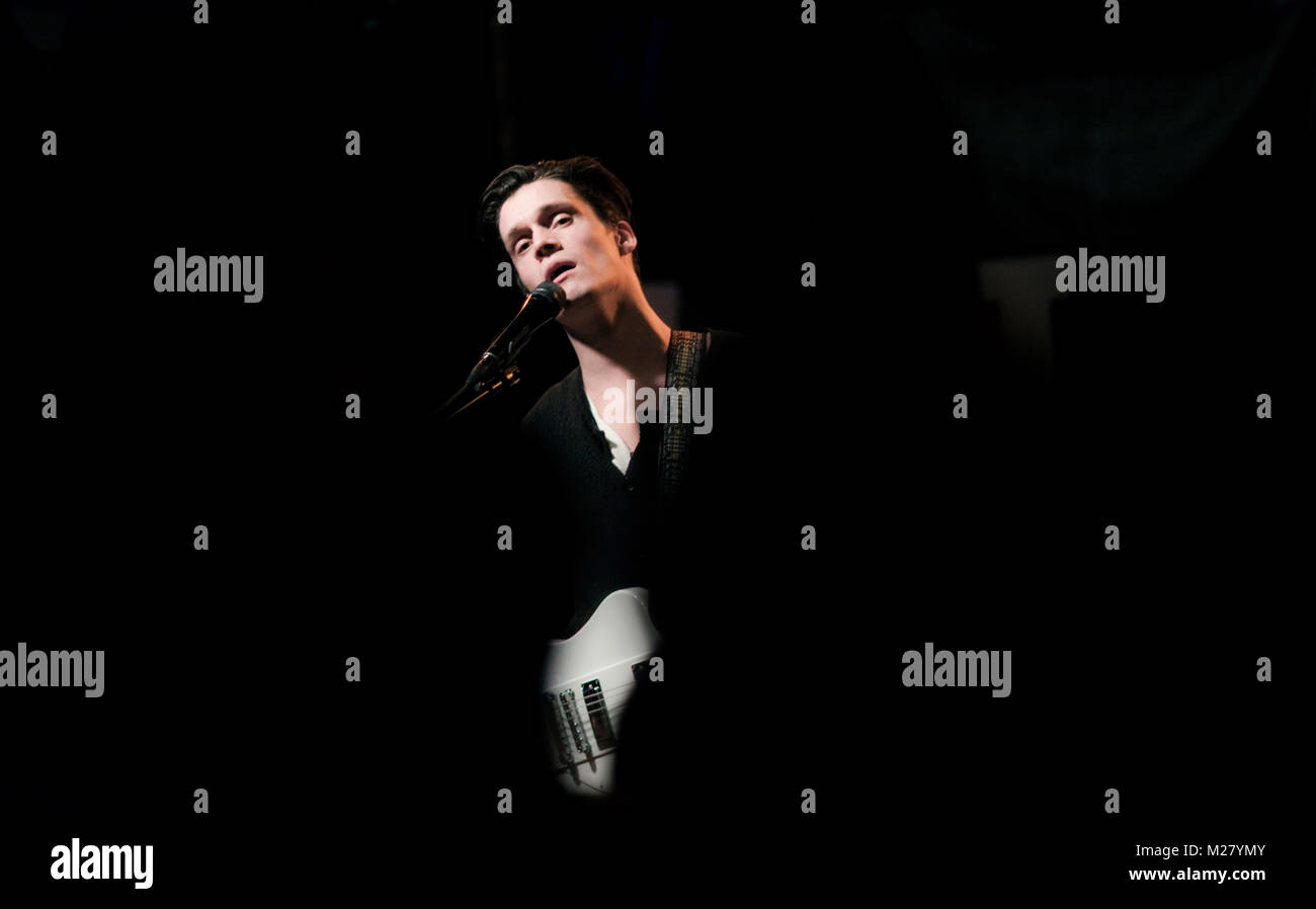 The Swedish singer, songwriter and musician Jonathan Johansson performs ...