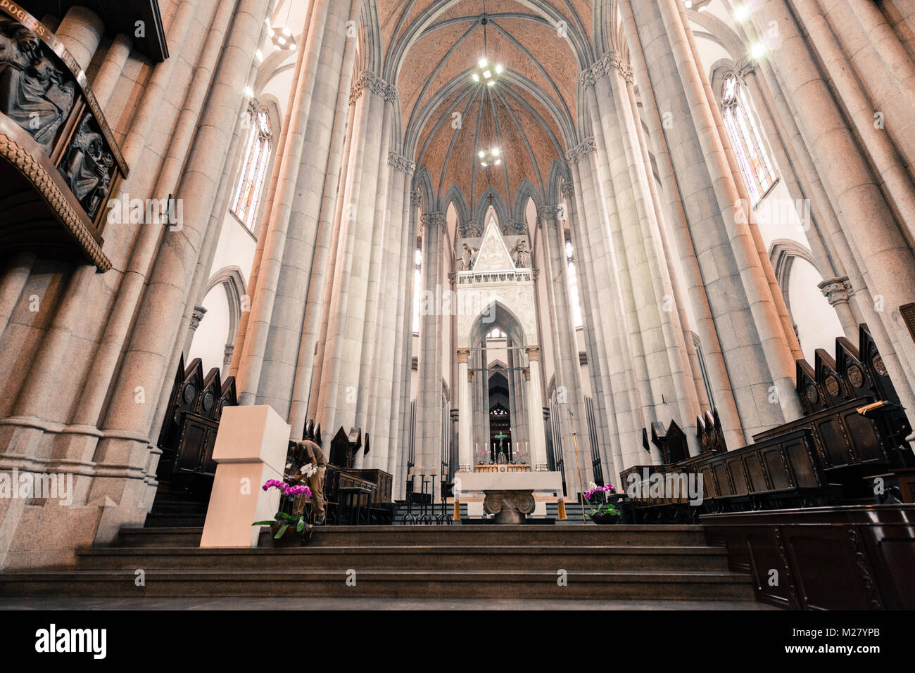 SAO PAULO, BRAZIL - FEBRUARY 02: Horizontal picture of gothic ...