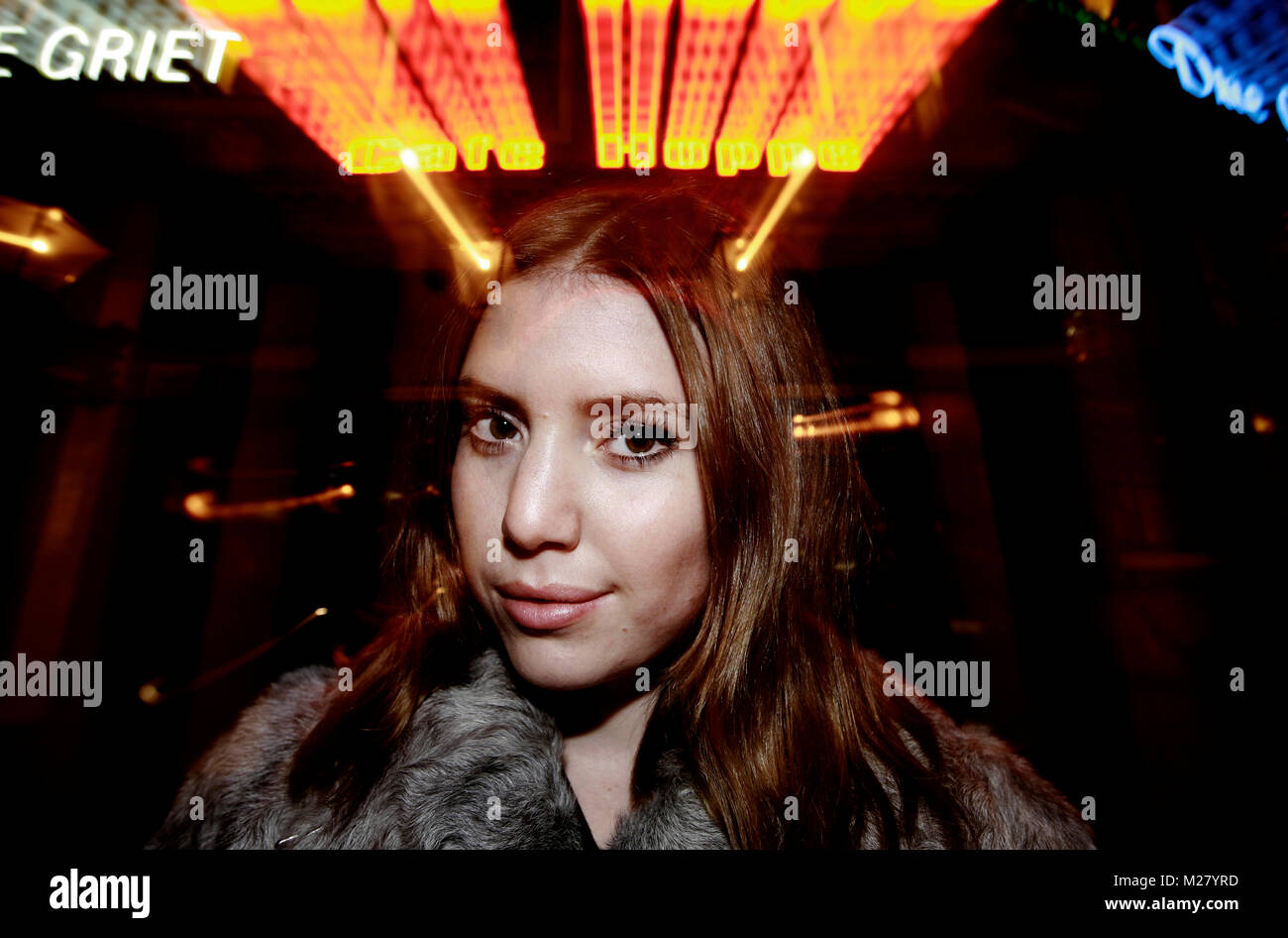 The Swedish singer-songwriter and musician Lykke Li is here portrayed ...