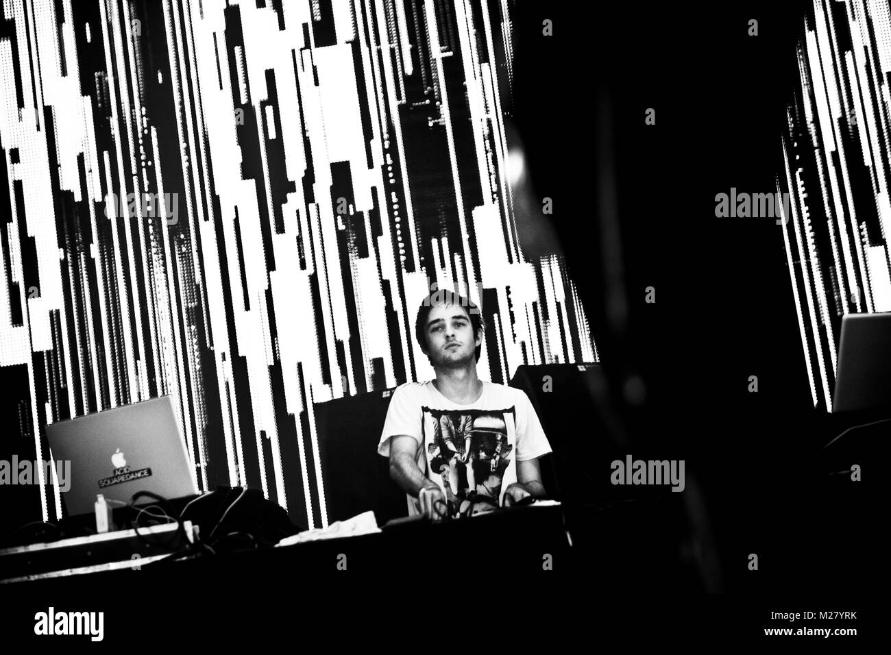 The Danish composer, musician and music producer Mike Sheridan performs ...