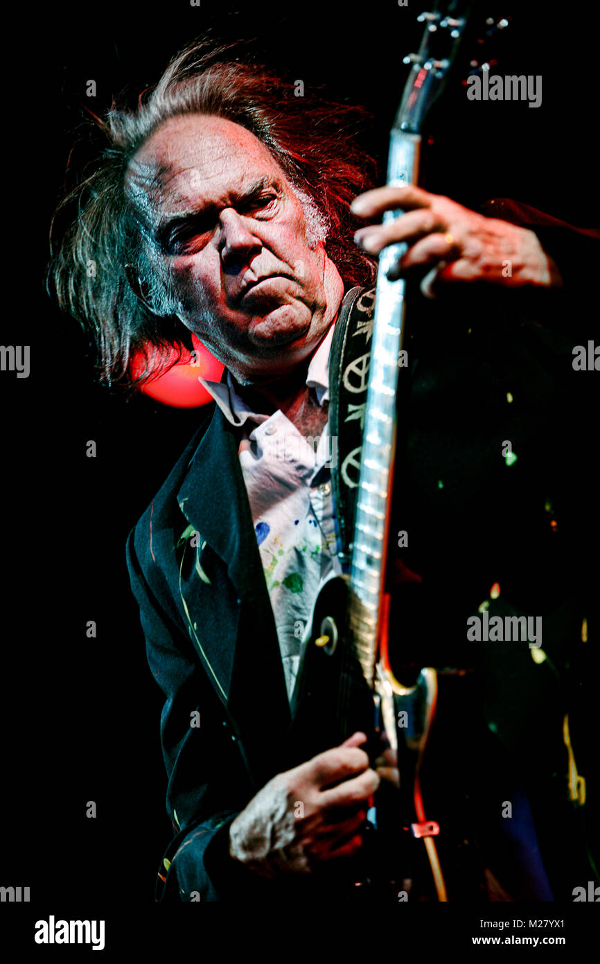 The Canadian, singer, songwriter and musician Neil Young performs a ...