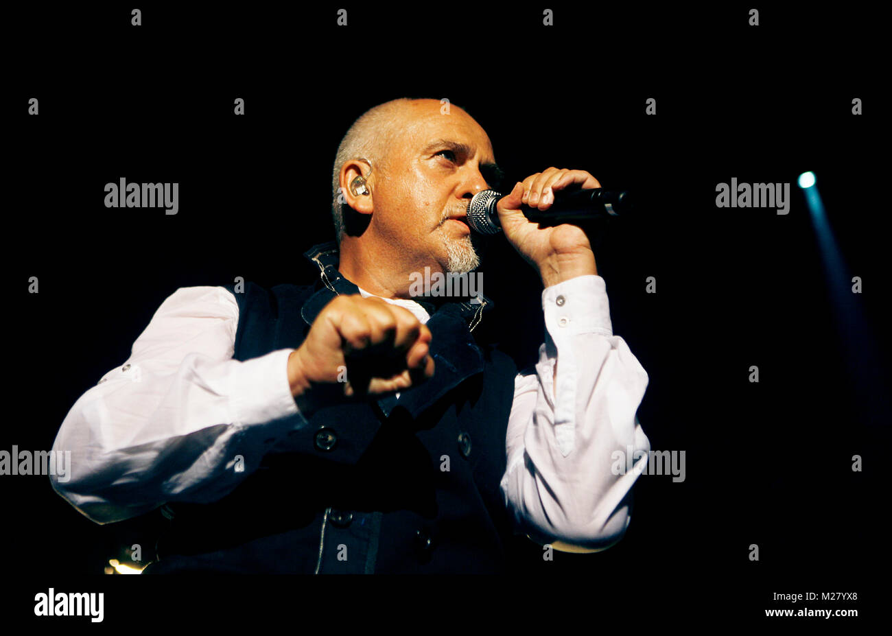 The English singer-songwriter and musician Peter Gabriel performs a ...
