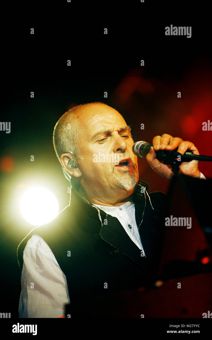 The English singer-songwriter and musician Peter Gabriel performs a ...