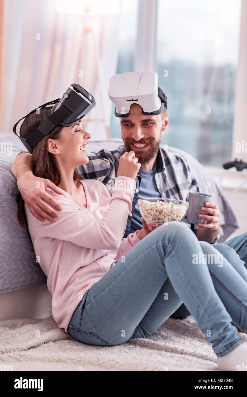 Charming tender couple enjoying weekend Stock Photo - Alamy