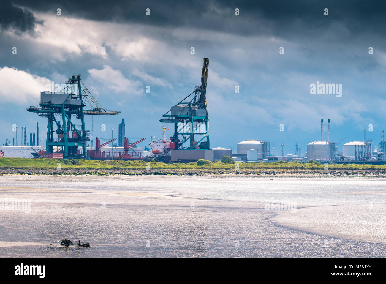 Panoramic view of Teesside industrial area Stock Photo - Alamy