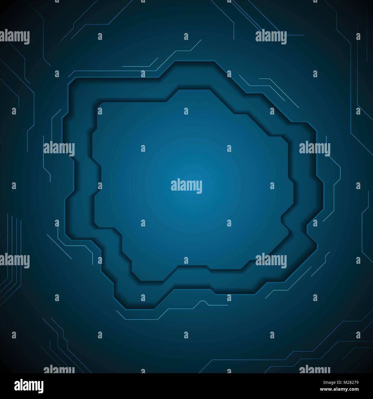 Dark blue technology abstract corporate background with circuit board ...
