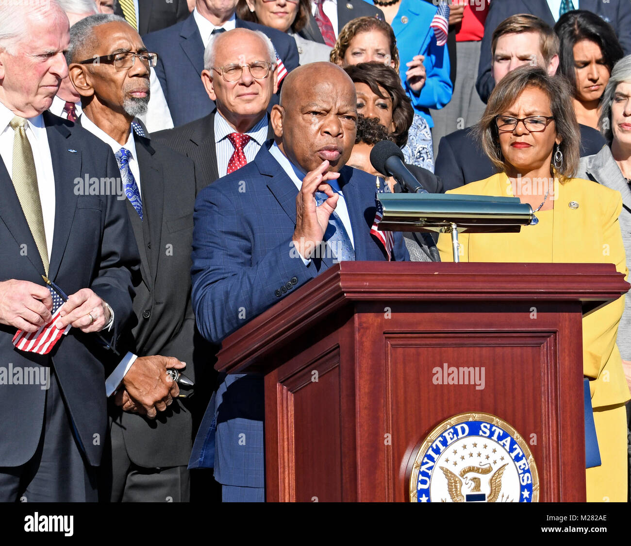 United States Representative John Lewis (Democrat of Georgia) makes ...