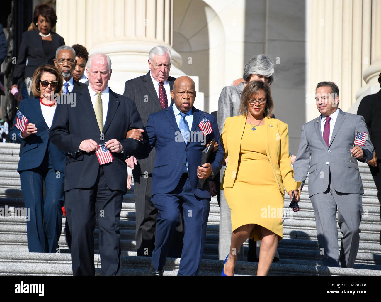 United States Representative John Lewis (Democrat of Georgia), center ...