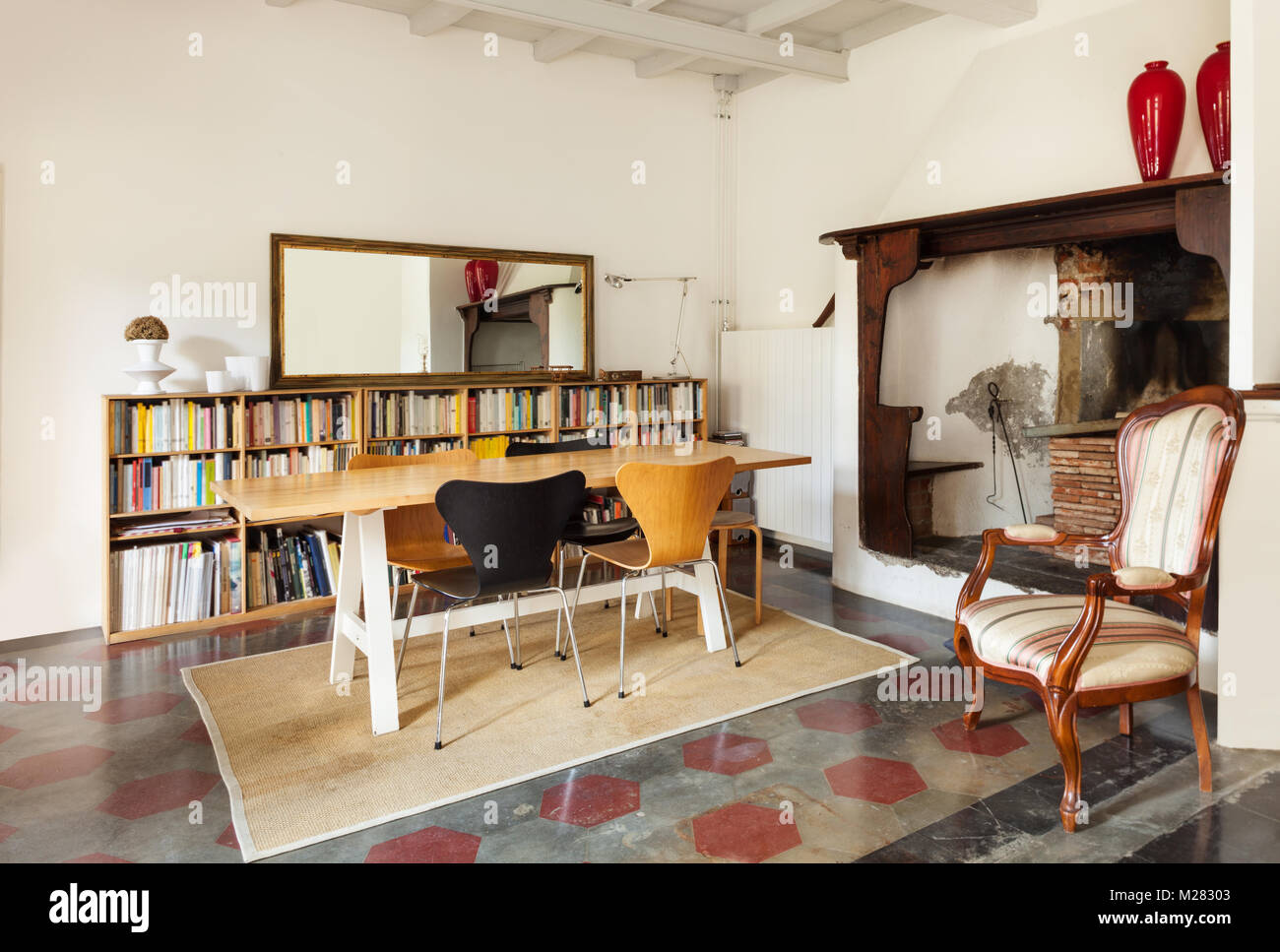 comfortable living room, interior of a nice loft Stock Photo - Alamy