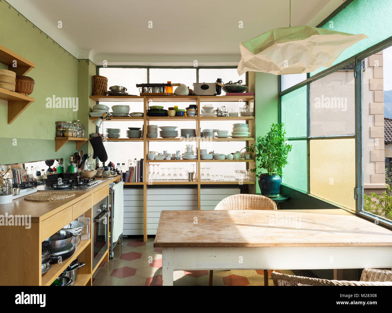 comfortable kitchen, interior of a nice loft Stock Photo - Alamy