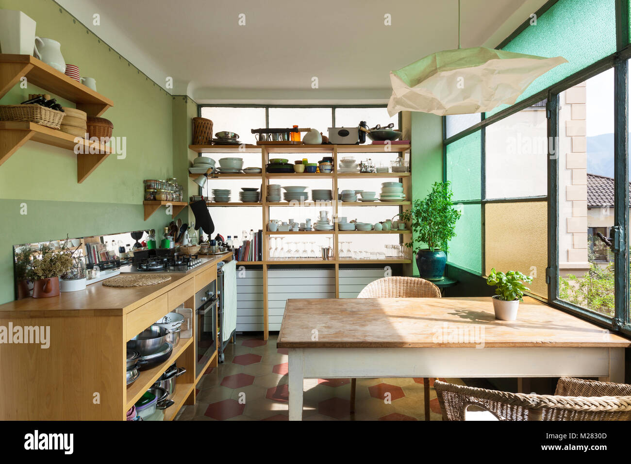 comfortable kitchen, interior of a nice loft Stock Photo - Alamy