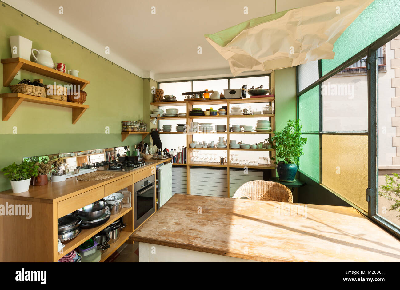 comfortable kitchen, interior of a nice loft Stock Photo - Alamy