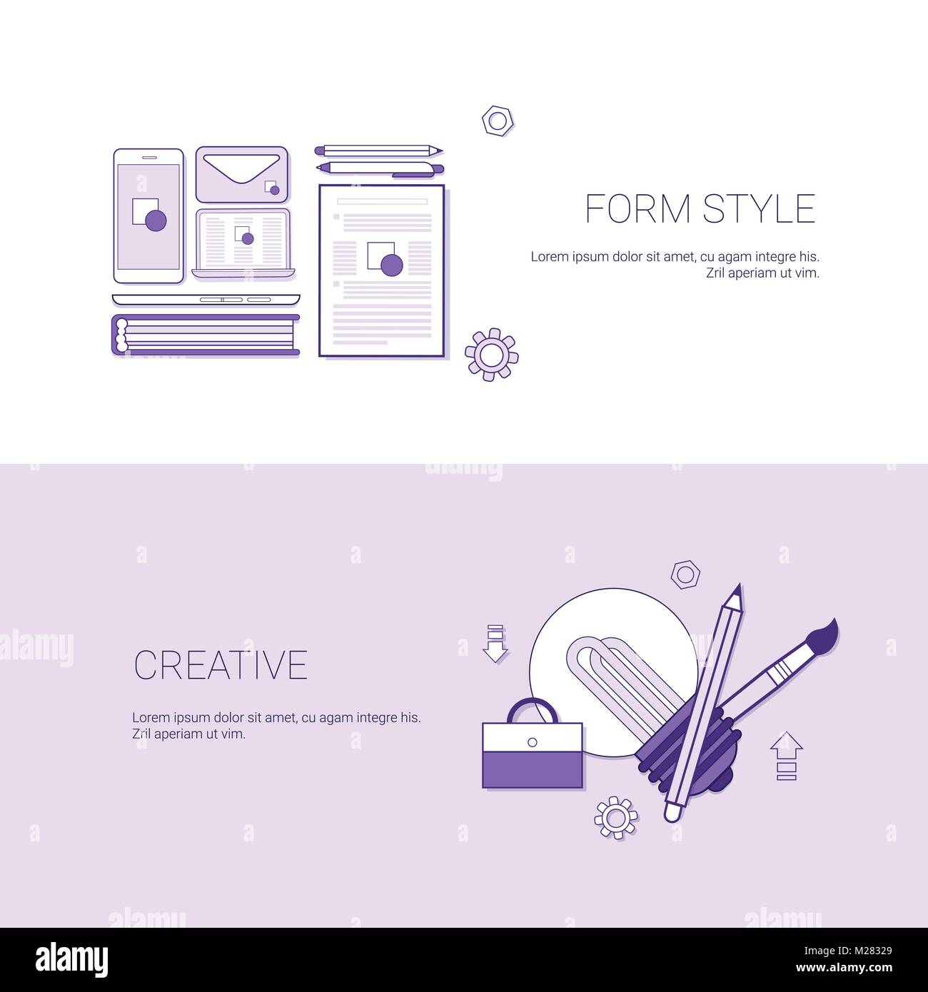 Set of Form Style And Creative Banners Business Concept Template ...