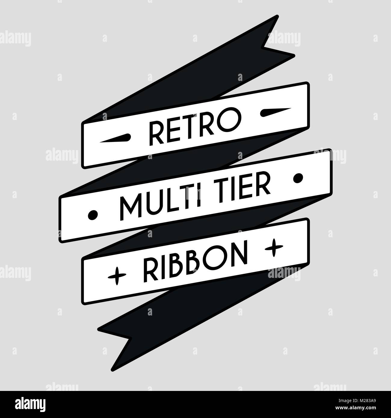 Retro Multi Tier Ribbon Banner Stock Vector Image & Art - Alamy
