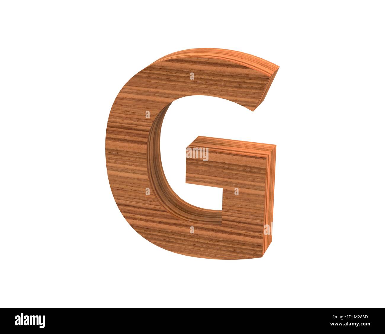 Font polished walnut capital G Stock Photo - Alamy